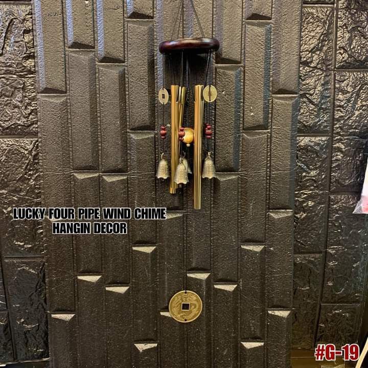 Lucky four pipe windchime hanging charm, Furniture & Home Living, Home ...