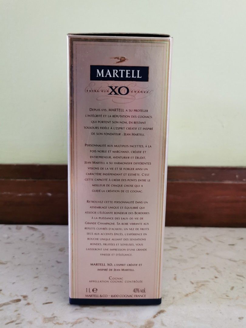 Martell XO Extra Old Cognac 1L, Food & Drinks, Alcoholic Beverages on Carousell