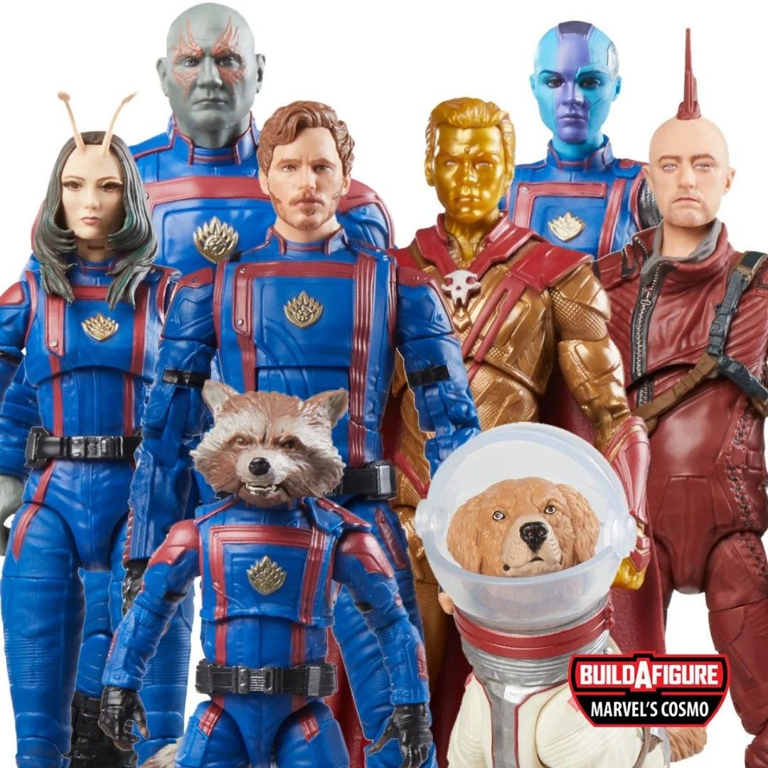 Marvel legends Guardians of the Galaxy 3 Star-Lord, Rocket Racoon, Drax ...