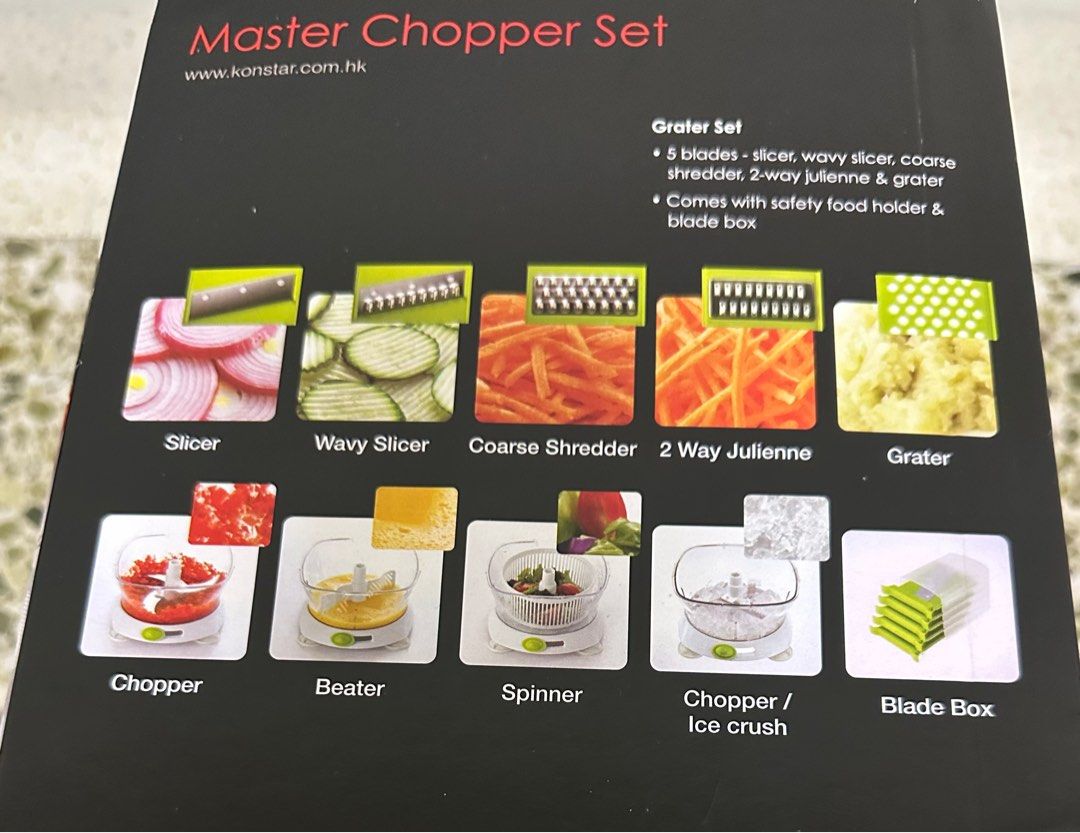 Master Chopper set : Chopper, Beater, Spinner and Grater, TV & Home ...