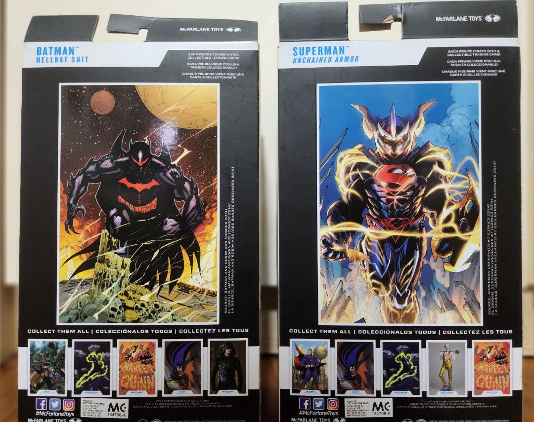 McFarlane DC Multiverse - Batman (Hellbat suit) & Superman (Unchained ...