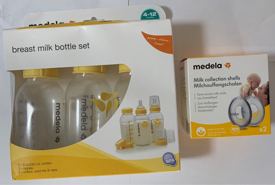 Medela Milk Collection shells left! Sold: milk bottles, nipples/teats ...