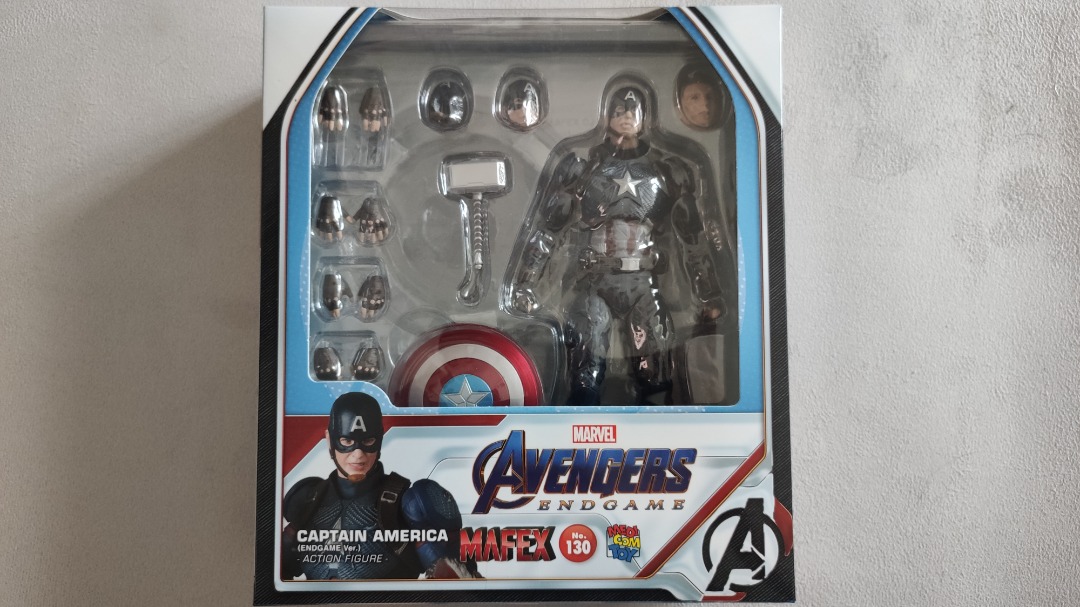 Medicom Toy MAFEX No.130 Captain America Endgame Version, 興趣及遊戲, 玩具 ...