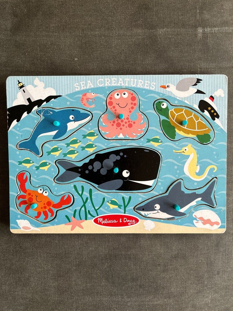 Melissa and Doug wooden Puzzle sea creatures toys, Toys & Collectibles ...