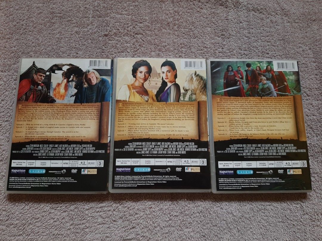 Merlin Series Season 1 DVD Box Set, Hobbies & Toys, Music & Media, CDs ...