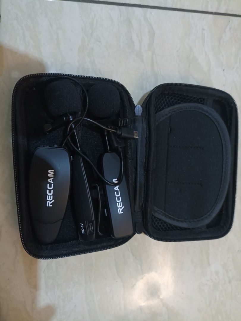 Microphone Clip On wireless Mic RECCAM kondisi seperti baru, Musik ...