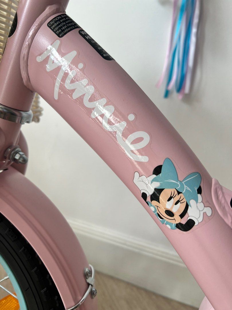 Minnie Mouse 12 inch bicycle (with training wheels), Sports Equipment ...