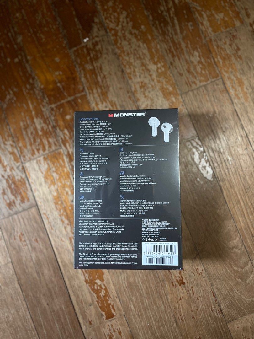 MONSTER Wireless Gaming Headphones AIRMARS XKT08, Audio, Earphones on ...