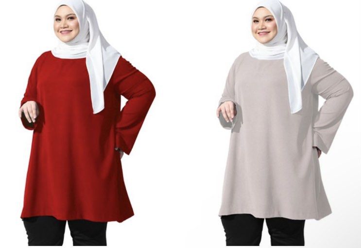 Muslimah Plussize Basic Top, Women's Fashion, Muslimah Fashion, Tops on ...