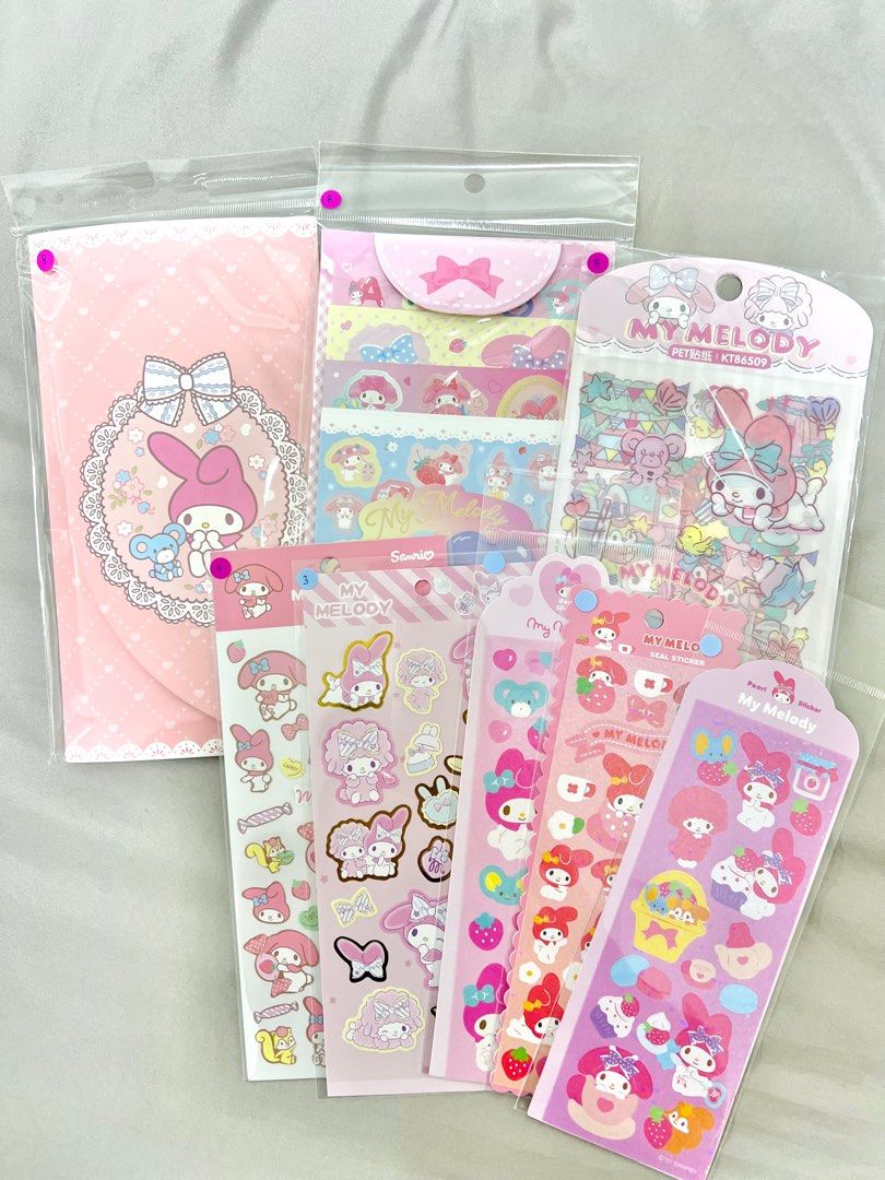 My melody Sanrio sticker sheet, Hobbies & Toys, Stationery & Craft ...