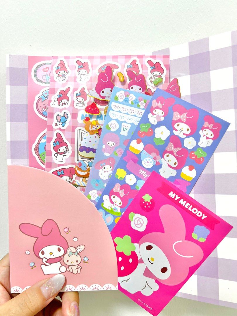 My melody Sanrio sticker sheet, Hobbies & Toys, Stationery & Craft ...