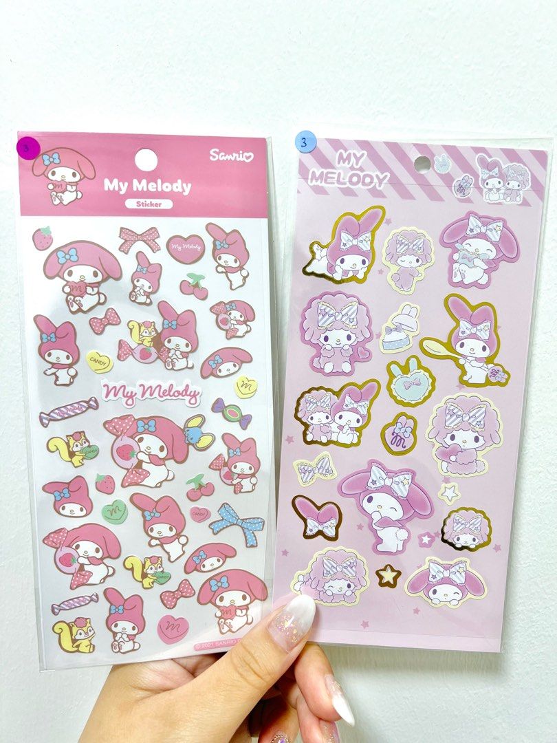 My melody Sanrio sticker sheet, Hobbies & Toys, Stationery & Craft ...