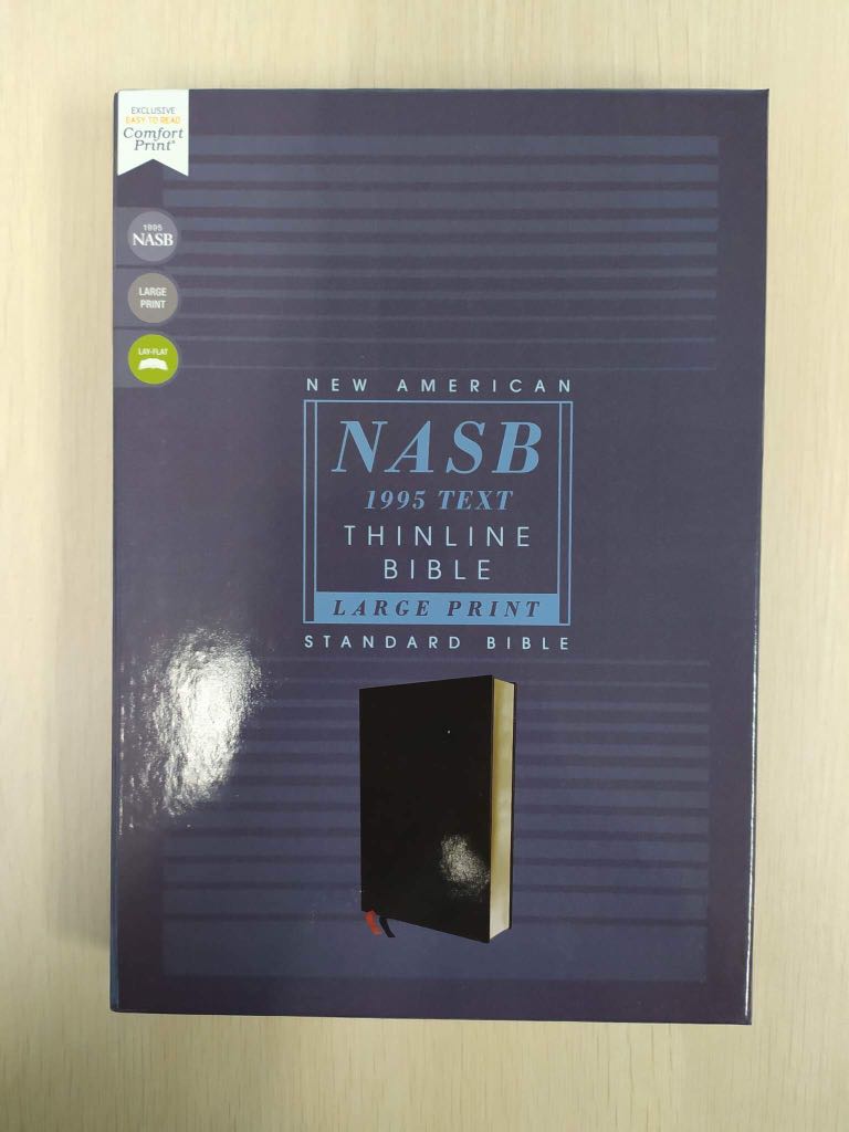 NASB 1995 Text Large Print Thinline Bible (BondedLeather,Black) on ...