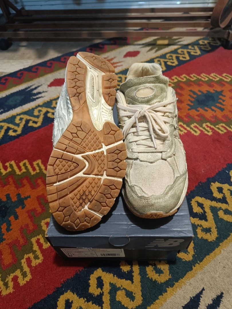 New Balance 2002r Distressed white on Carousell