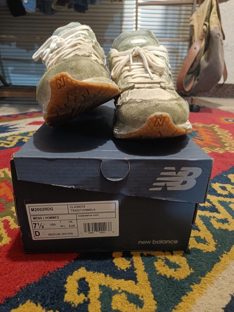 New Balance 2002r Distressed white on Carousell