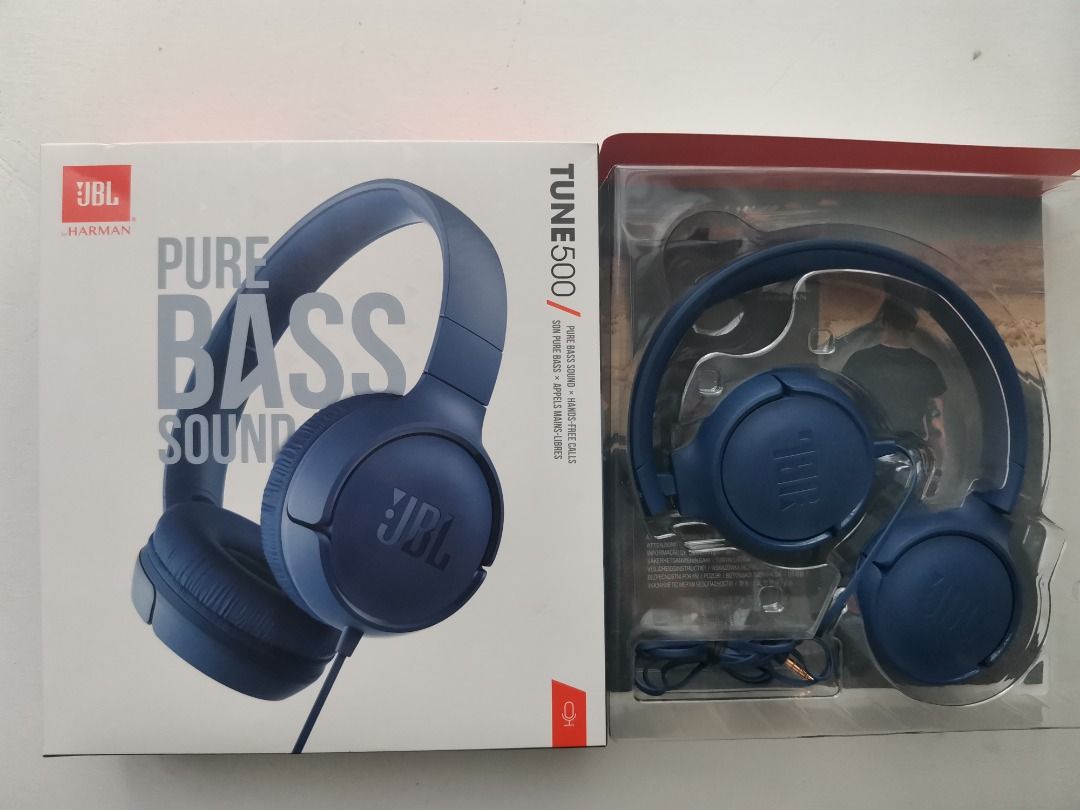 New JBL Tune 500 pure bass sound headphones, Audio, Headphones ...