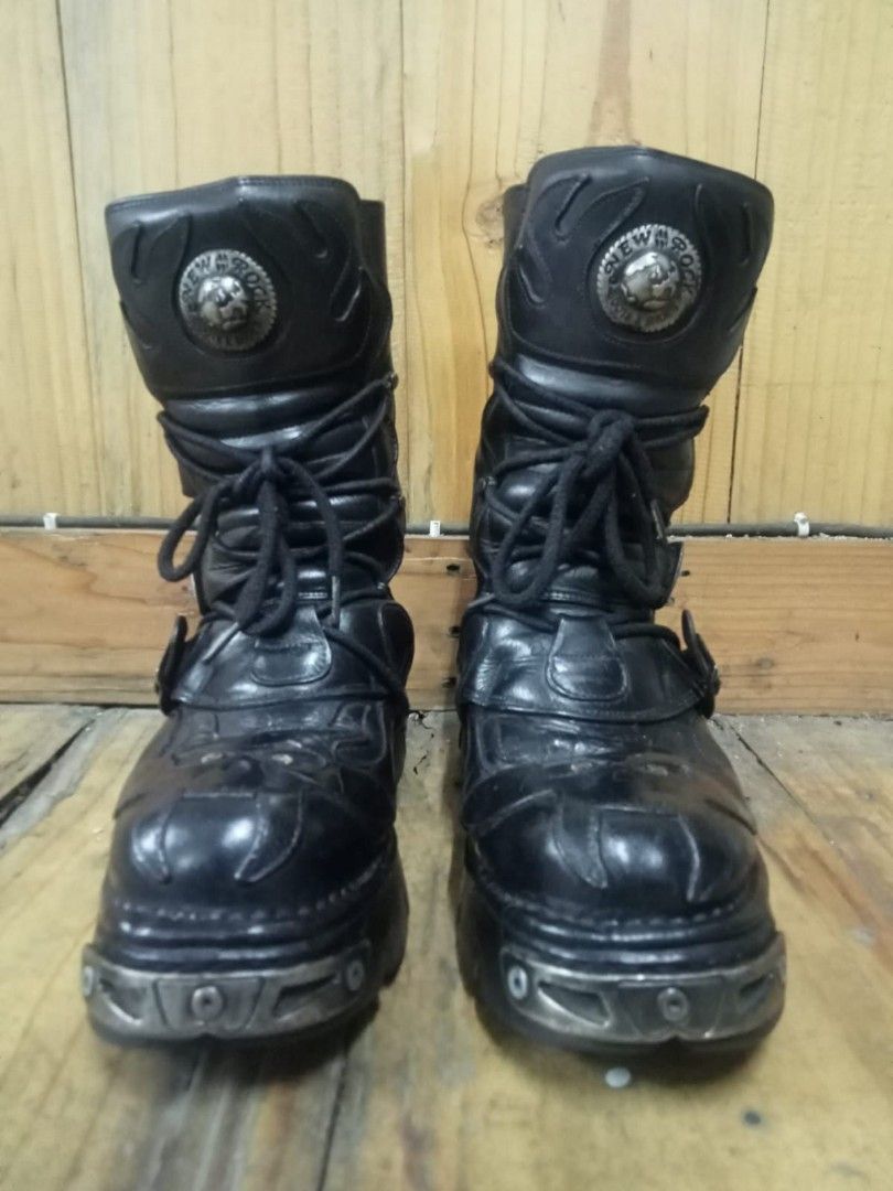 New Rock, Fesyen Pria, Sepatu , Sepatu Boot di Carousell