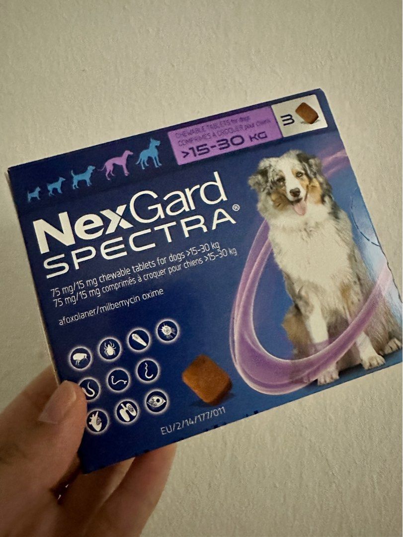 NexGard Spectra (15-30kg), Pet Supplies, Health & Grooming on Carousell