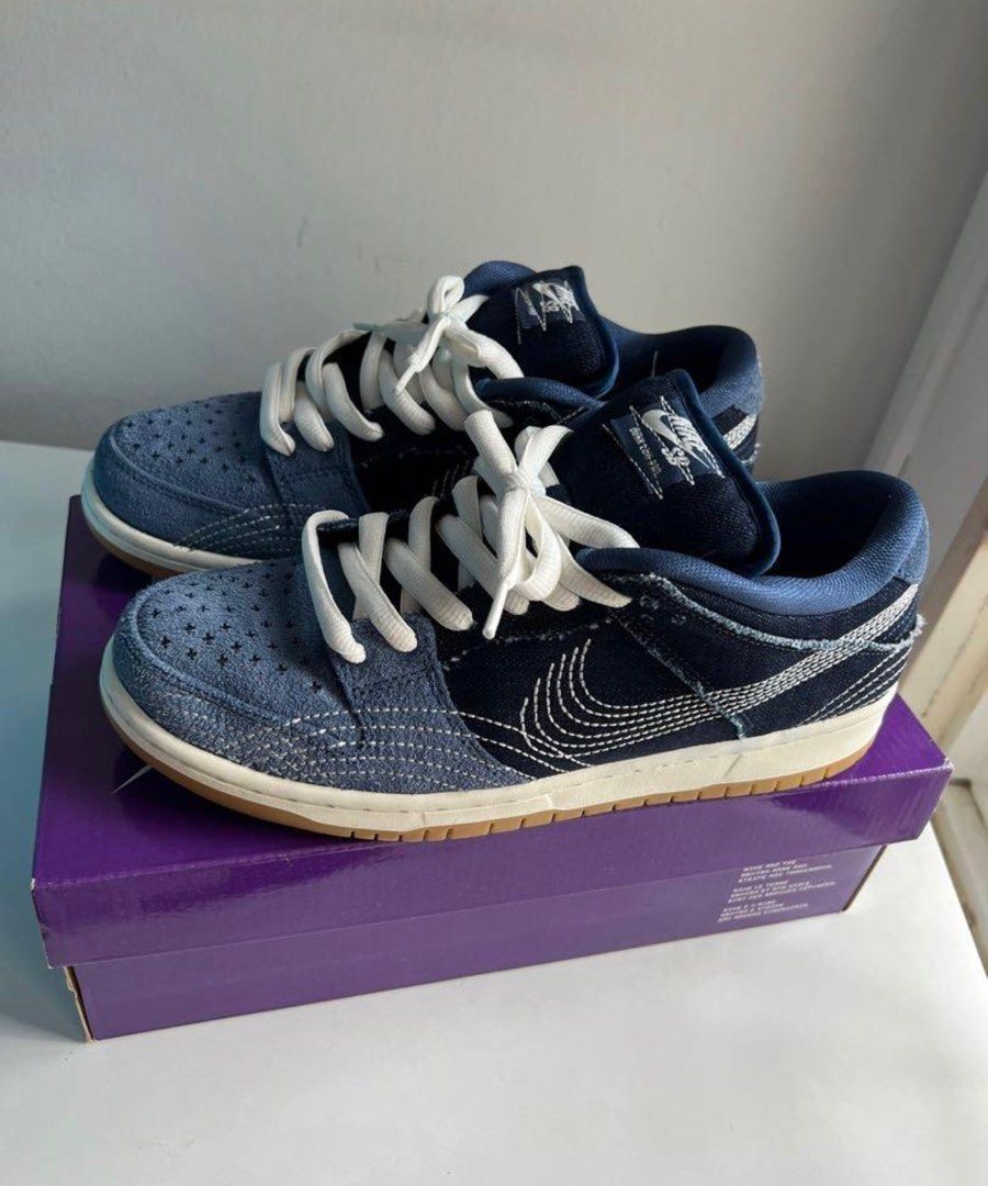 Nike SB Dunk low Sashiko, Women's Fashion, Footwear, Sneakers on Carousell