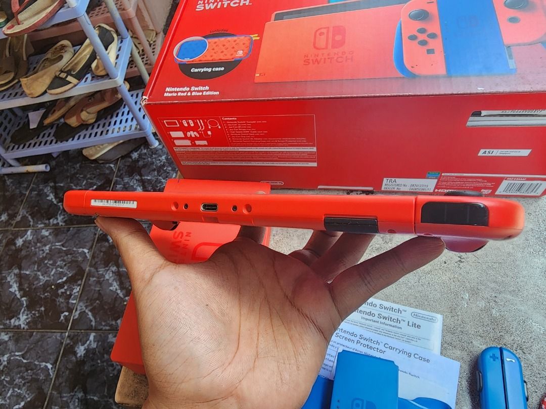 Nintendo Switch v2 Mario Red & Blue Limited Edition Fullset 01, Video ...
