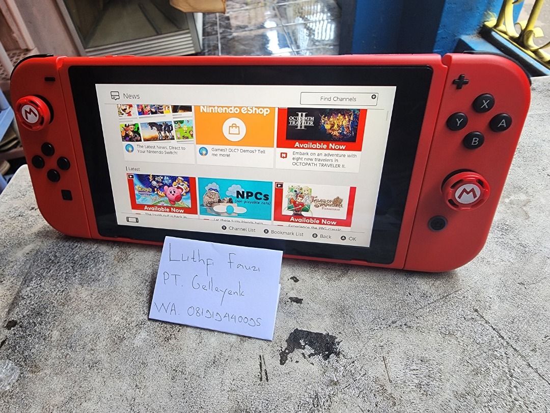 Nintendo Switch v2 Mario Red & Blue Limited Edition Fullset 01, Video ...