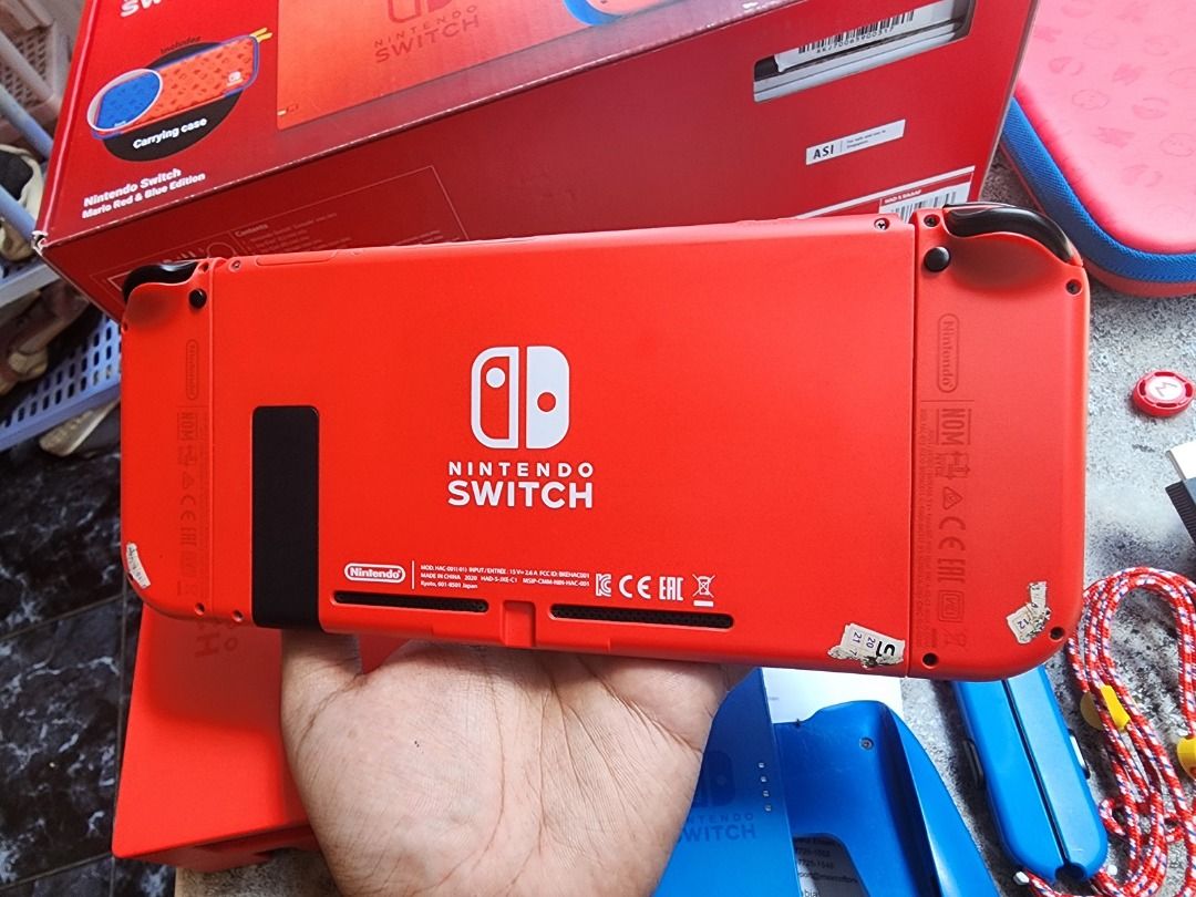 Nintendo Switch v2 Mario Red & Blue Limited Edition Fullset 01, Video ...