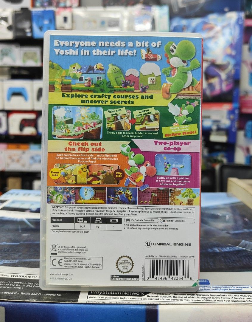 Nintendo Switch Yoshi's Crafted World, Video Gaming, Video Games ...