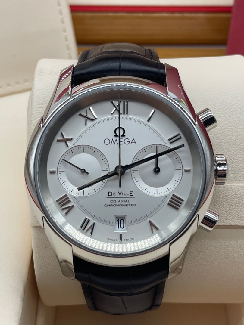 Omega De Ville Co-Axial Chronograph 42mm Automatic Silver Dial Watch, Luxury, Watches on Carousell