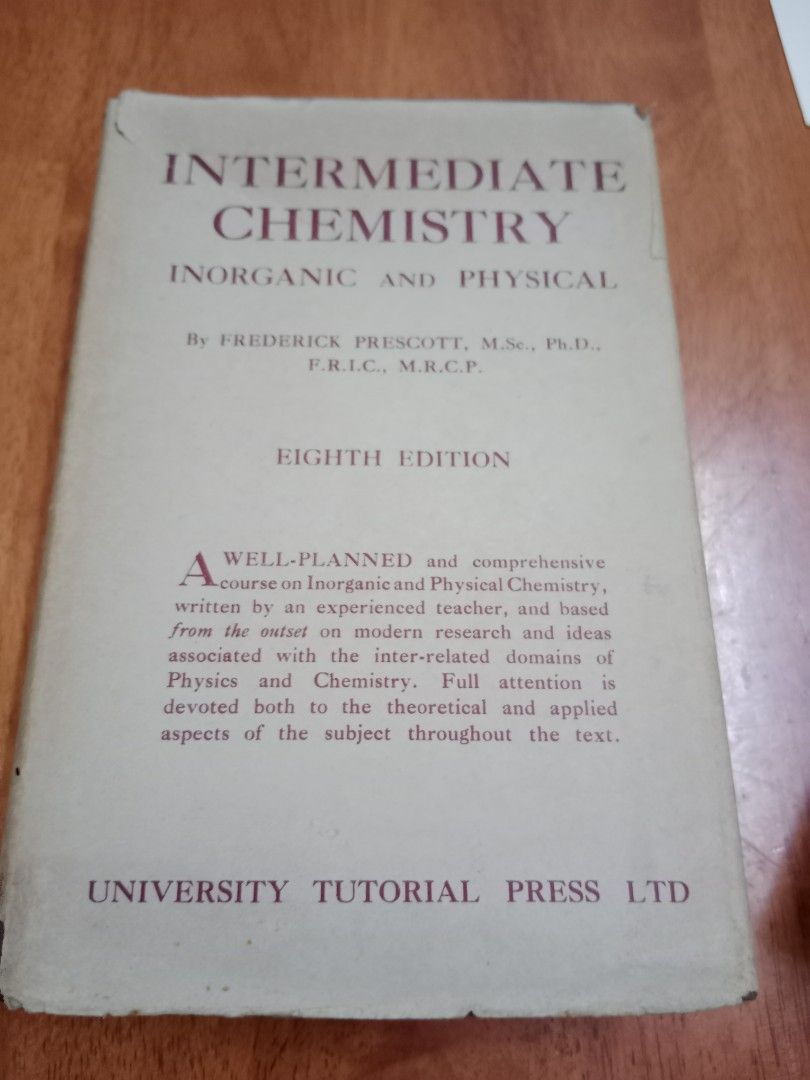 Physical chemistry, Inorganic chemistry and Intermediate chemistry ...