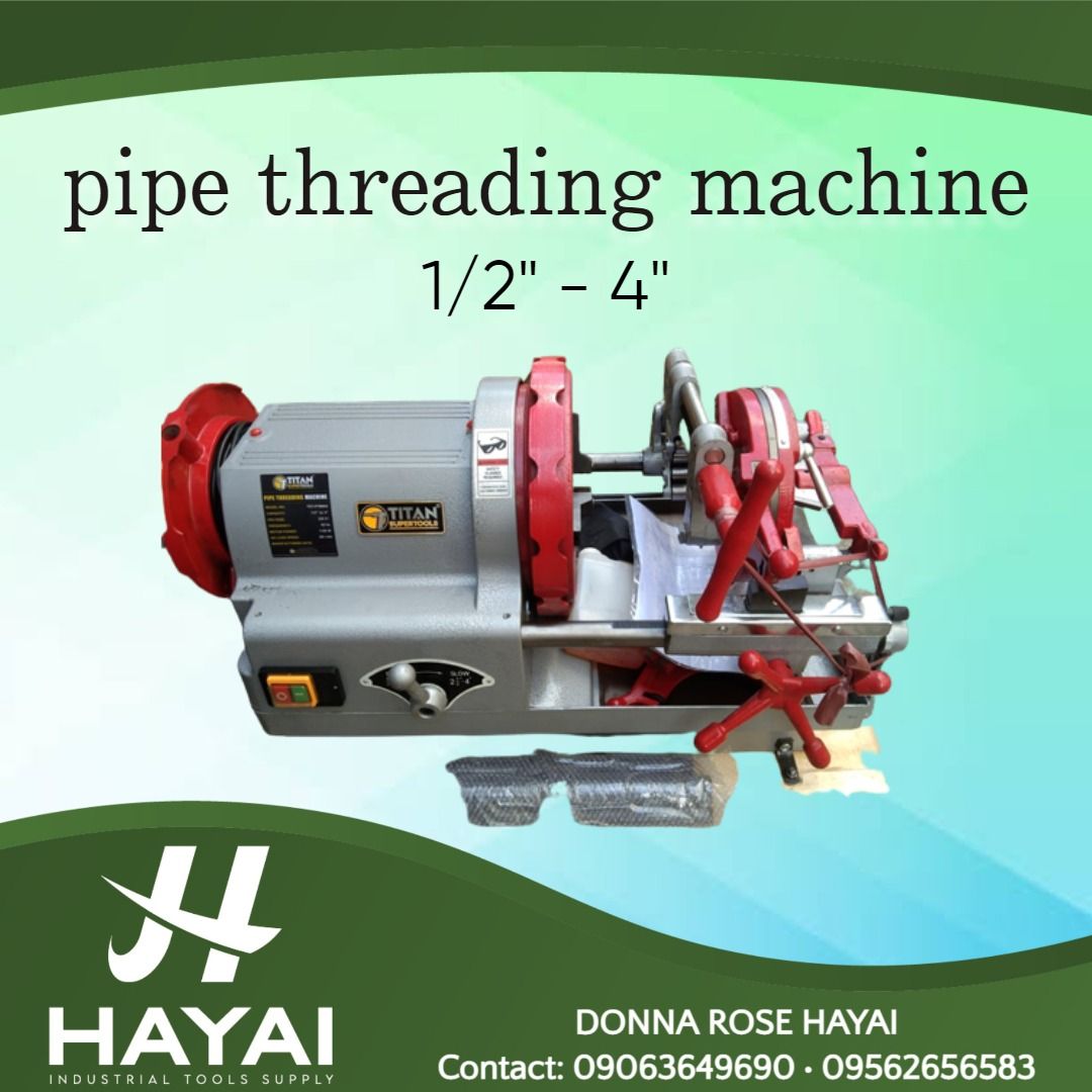 pipe threading machine 4", Commercial & Industrial, Construction Tools ...