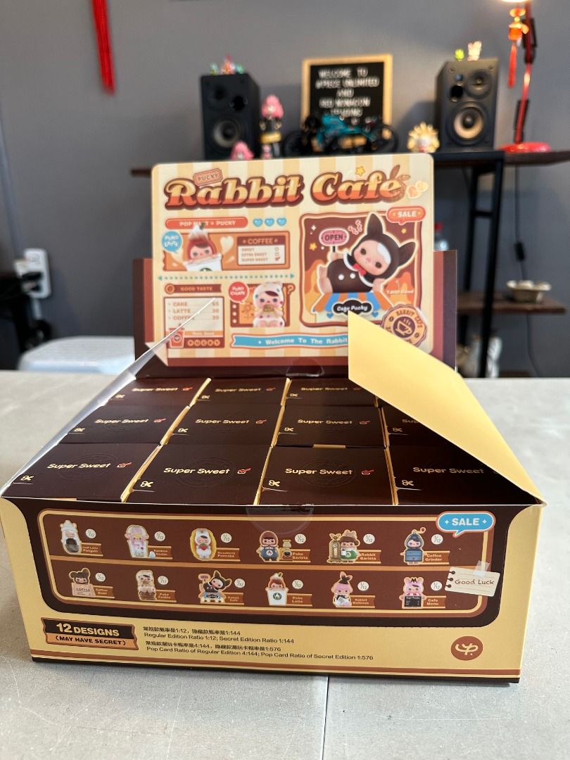 Pop Mart Pucky Rabbit Cafe | blind Box Toys | Art Toys, Hobbies & Toys ...