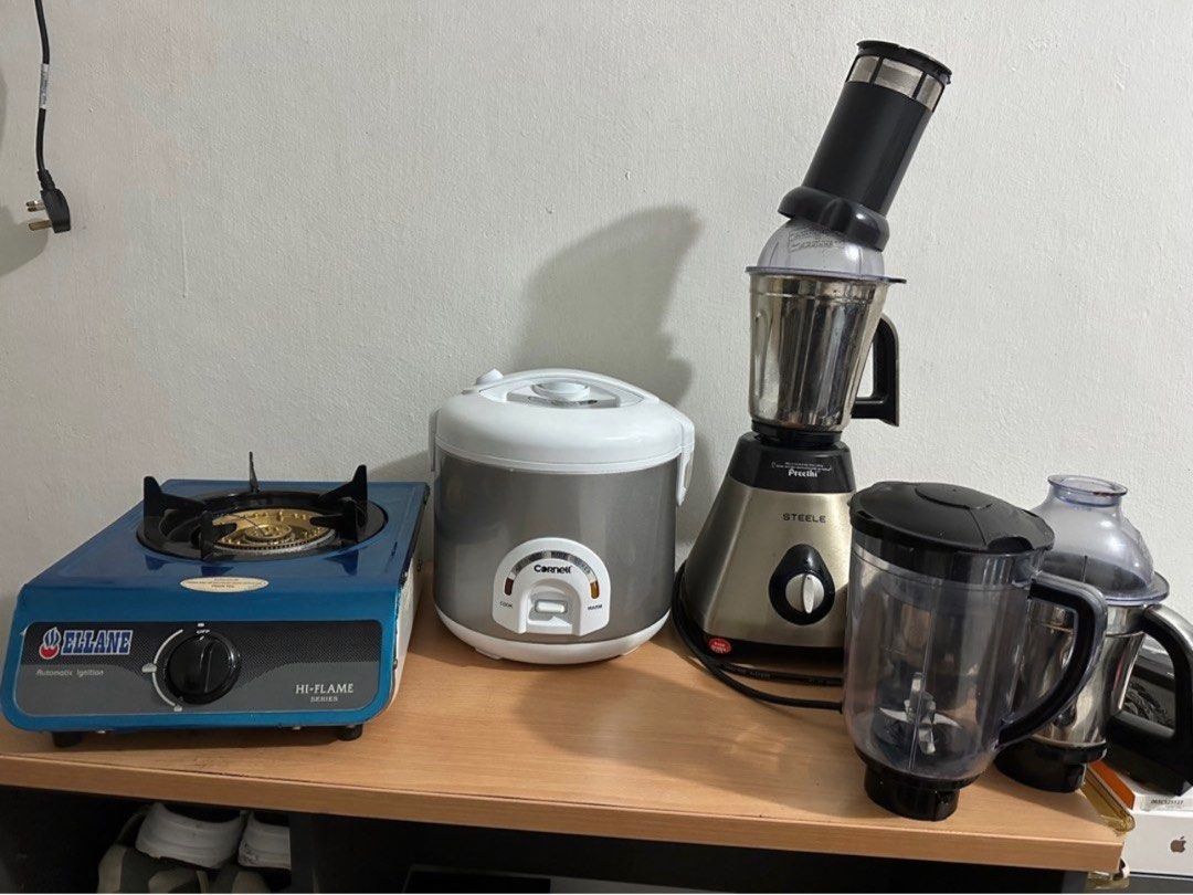 Preethi mixer , Cornell rice cooker n gas stove all brand new, TV ...