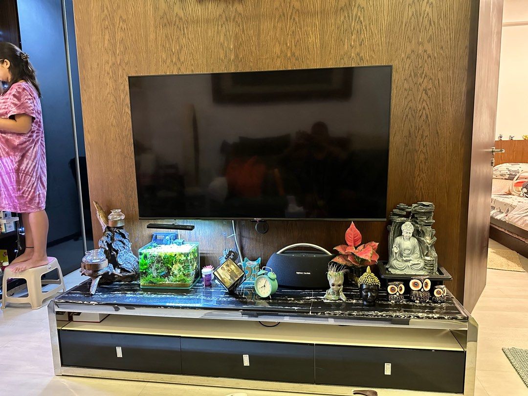 Prism plus 55 inch 4k TV with swivel mont + Console + Apple Tv 4k ...