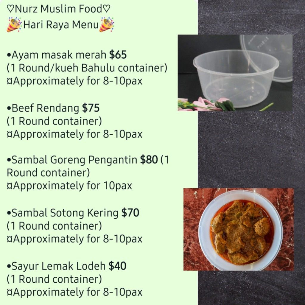 Raya Menu 2023, Food & Drinks, Packaged & Instant Food on Carousell