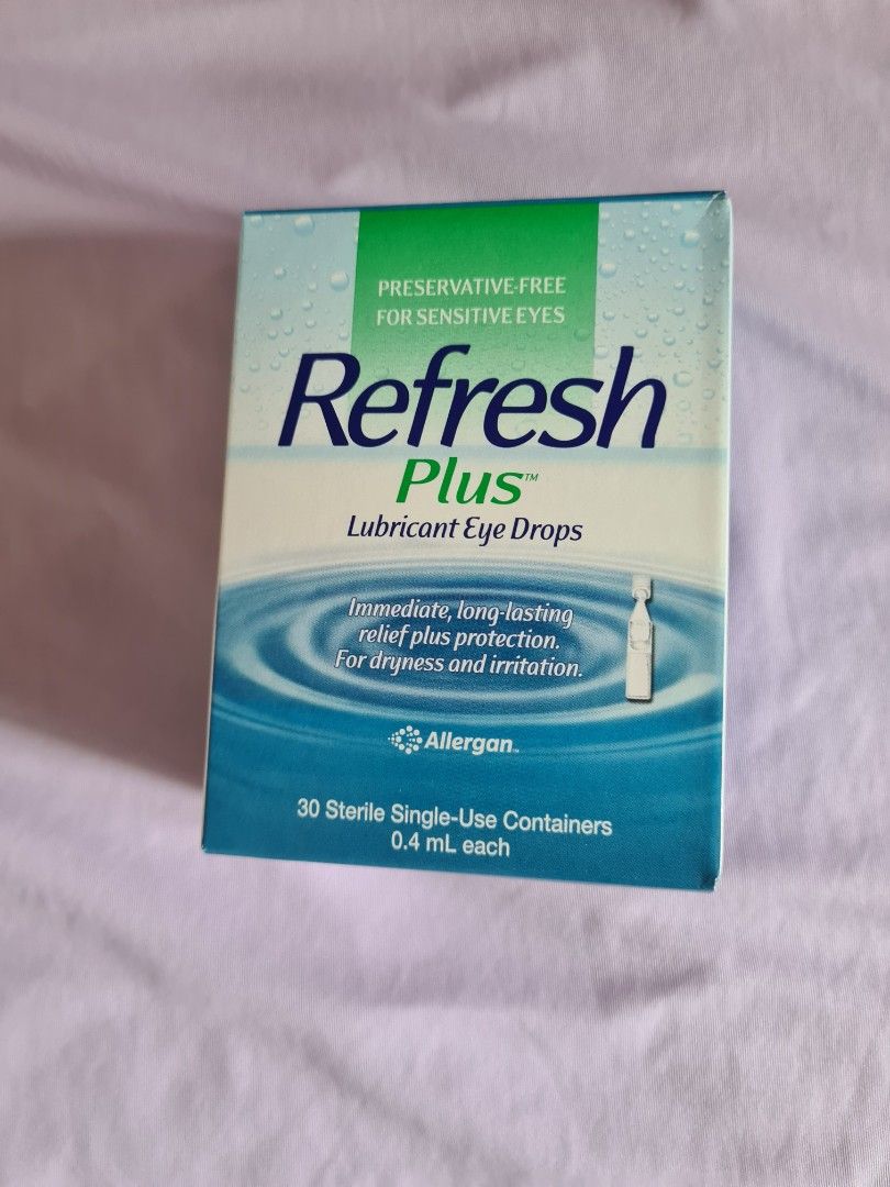 Refresh Plus Lubricant Eye Drops Expiry 25/07/2024, Beauty & Personal ...