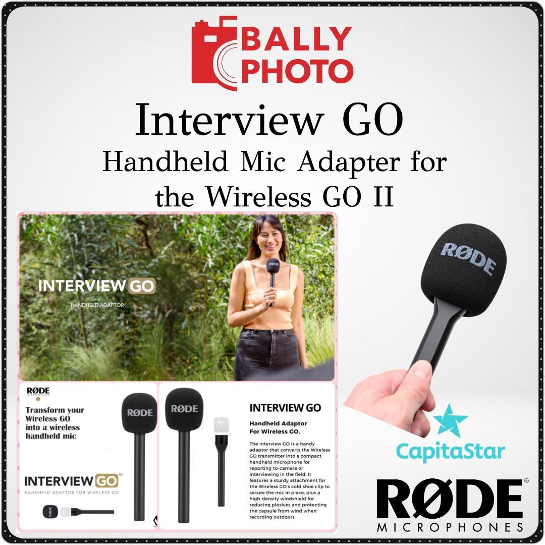 RODE Interview GO Handheld Mic Adapter for the Wireless GO, Audio ...