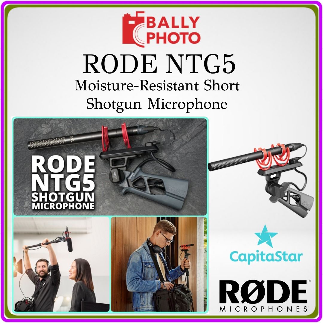 RODE NTG5 Moisture-Resistant Short Shotgun Microphone, Audio ...