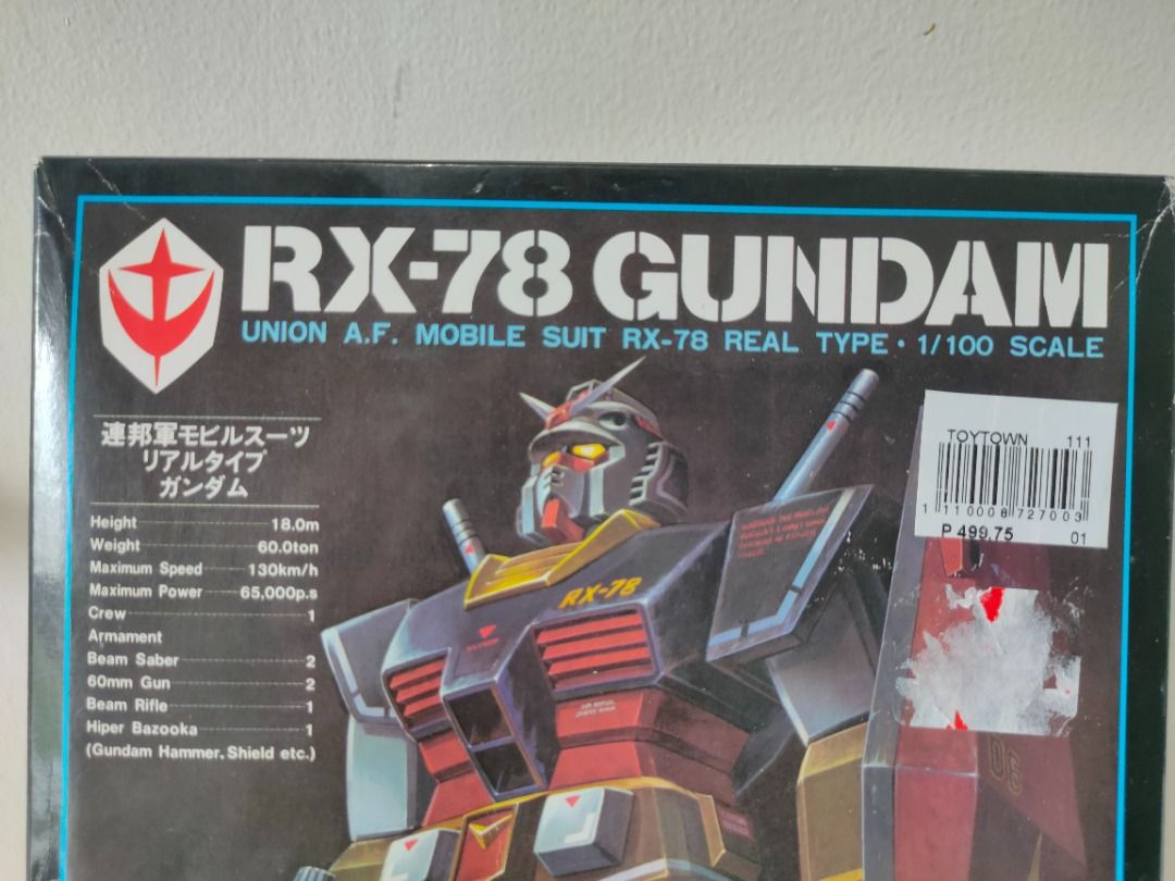 RX-78 Real Type 1/100 Scale Gunpla, Hobbies & Toys, Toys & Games on ...