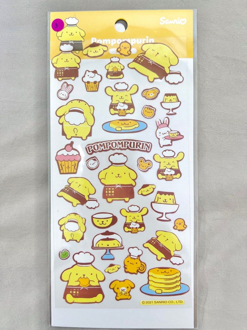 Sanrio Pompompurin Sticker, Hobbies & Toys, Stationery & Craft ...