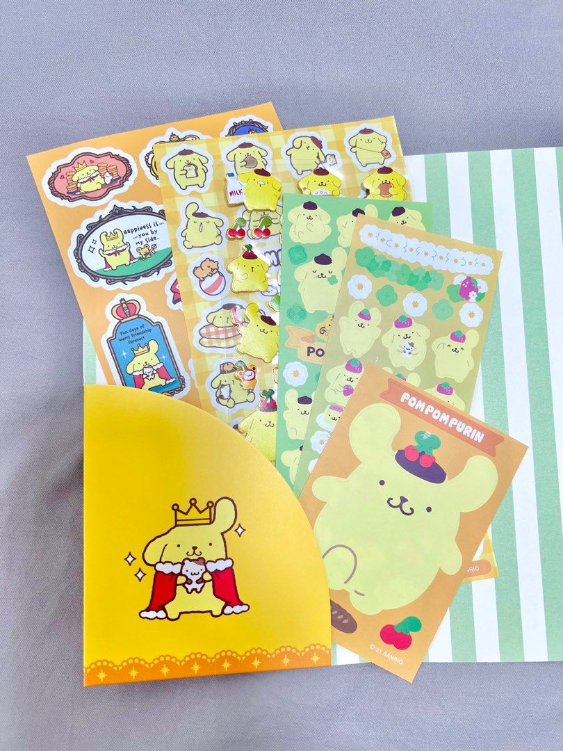Sanrio Pompompurin Sticker, Hobbies & Toys, Stationery & Craft ...