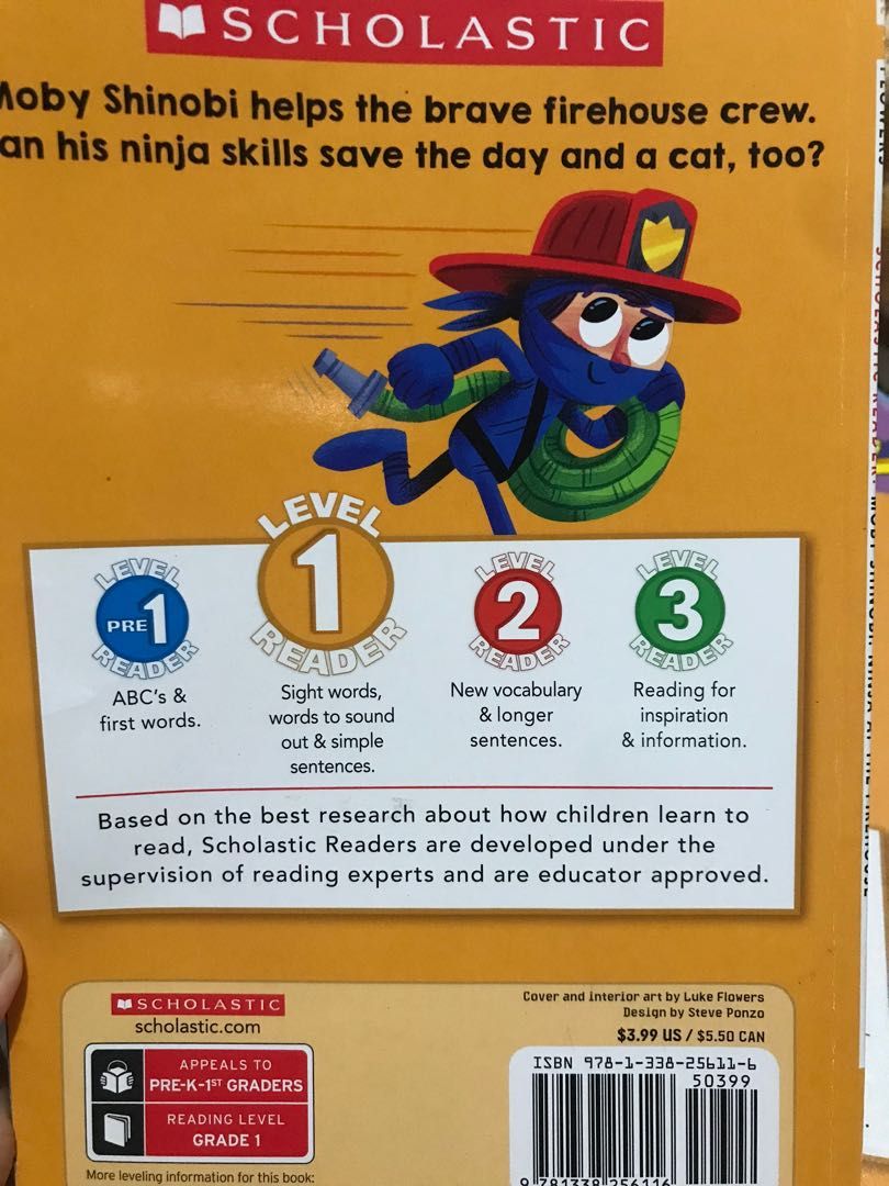 Scholastic Reader, Level 1: Moby Shinobi, 興趣及遊戲, 書本 & 文具, 小朋友書 - Carousell