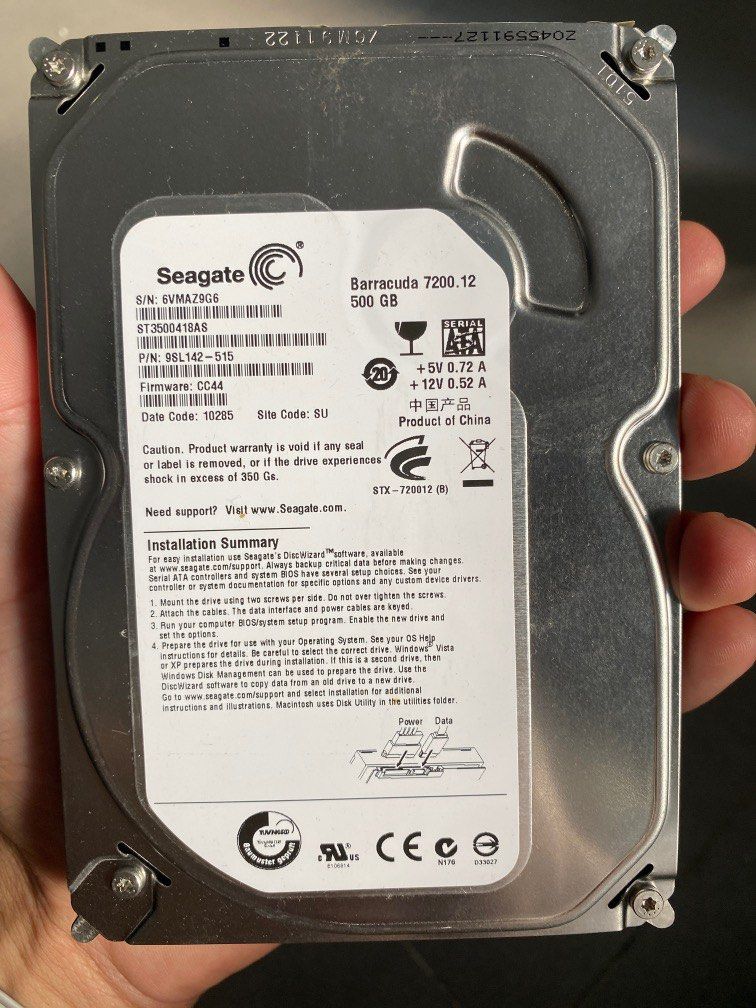 Seagate Barracuda 500gb, Computers & Tech, Parts & Accessories, Hard ...