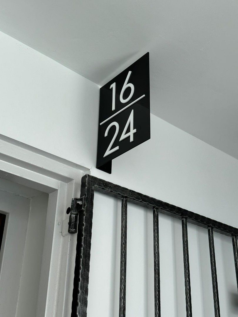 Side Wall Mount Home Unit number sign, Furniture & Home Living, Home ...