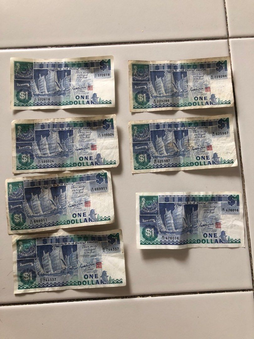 Singapore Old Notes $1, Hobbies & Toys, Memorabilia & Collectibles ...