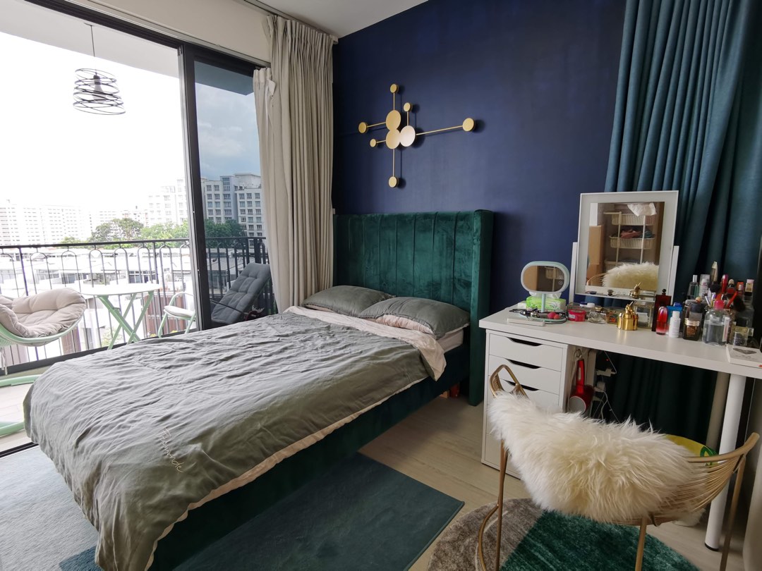 Slim double / super single bed frame and mattress, Furniture & Home ...