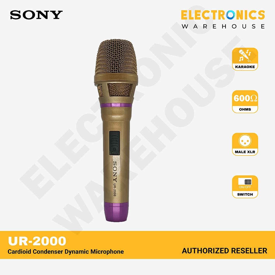 Sony UR-2000 Cardioid Condenser Dynamic Microphone for Stage and ...