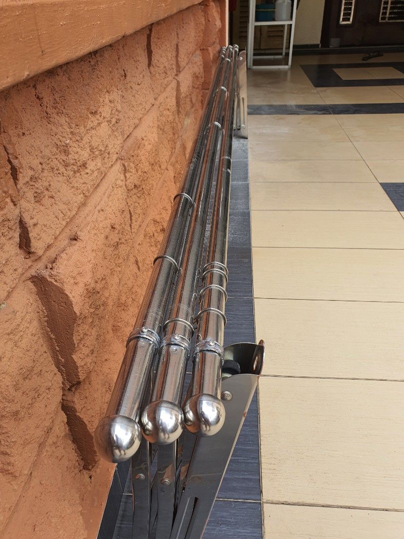 8 feet Stainless Steel Clothes Rack for House Yard / Porch, Furniture ...