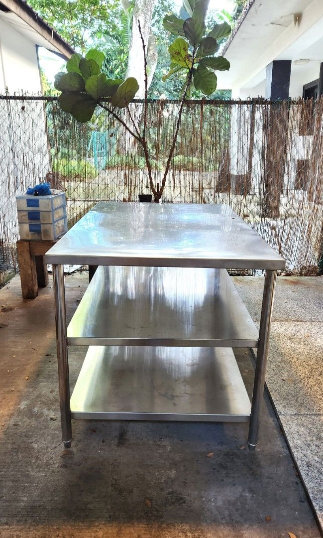 Stainless steel prep table, Furniture & Home Living, Furniture, Tables ...