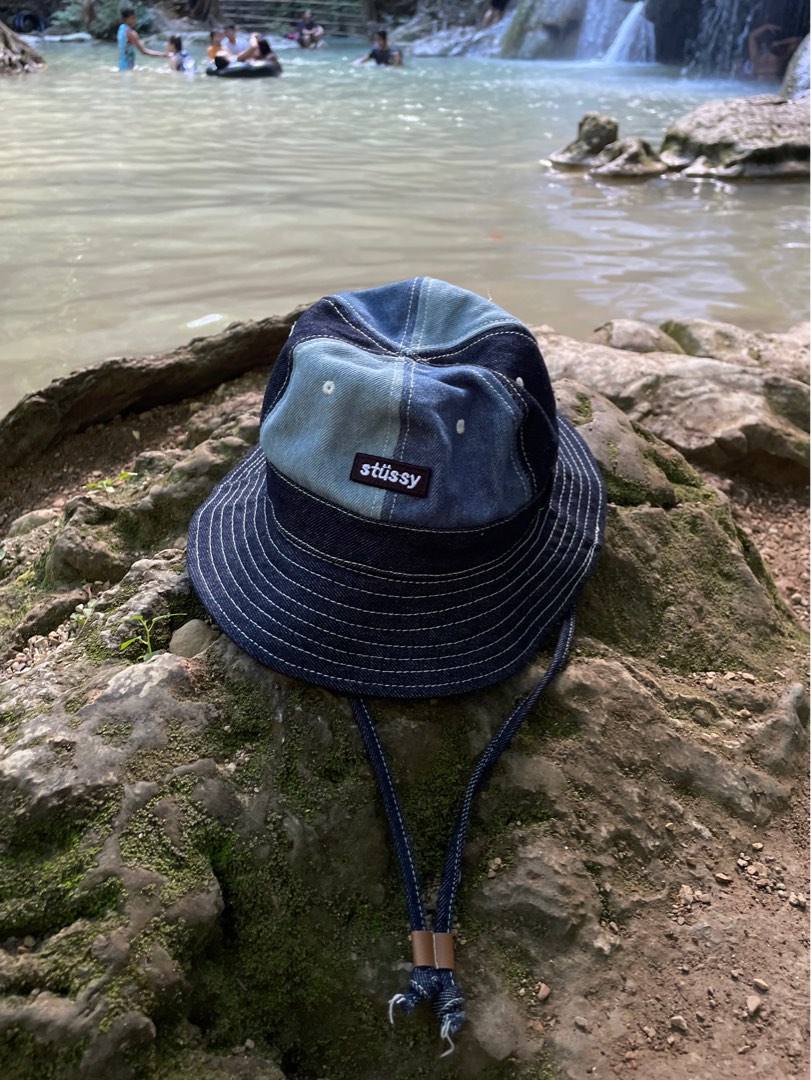 Stussy denim work bucket hat on Carousell