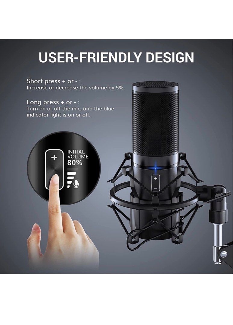 TONOR USB Gmaing Microphone, PC Streaming Mic Kit for PS4/5/Discord ...